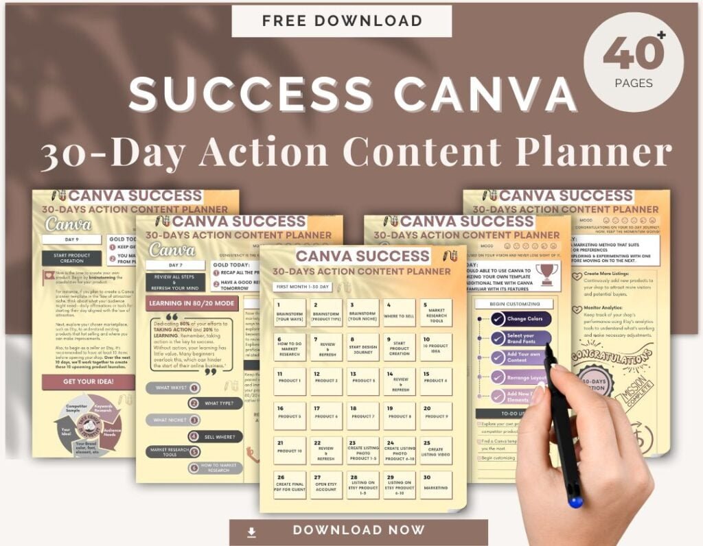 Canva Digital Product: Make Money Online with Canva🤑