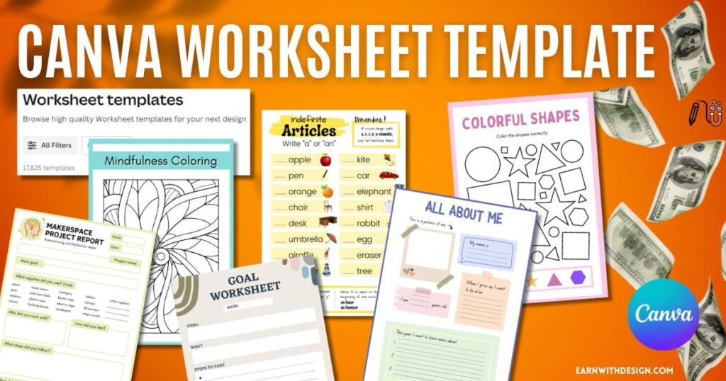 How to Create Canva Worksheet Templates and Earning Online