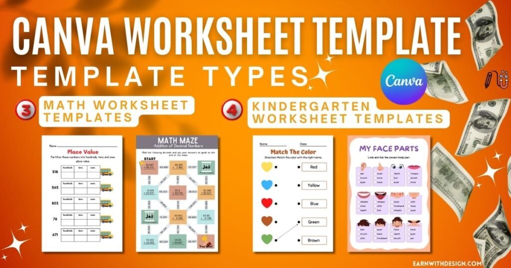 How to Create Canva Worksheet Templates and Earning Online
