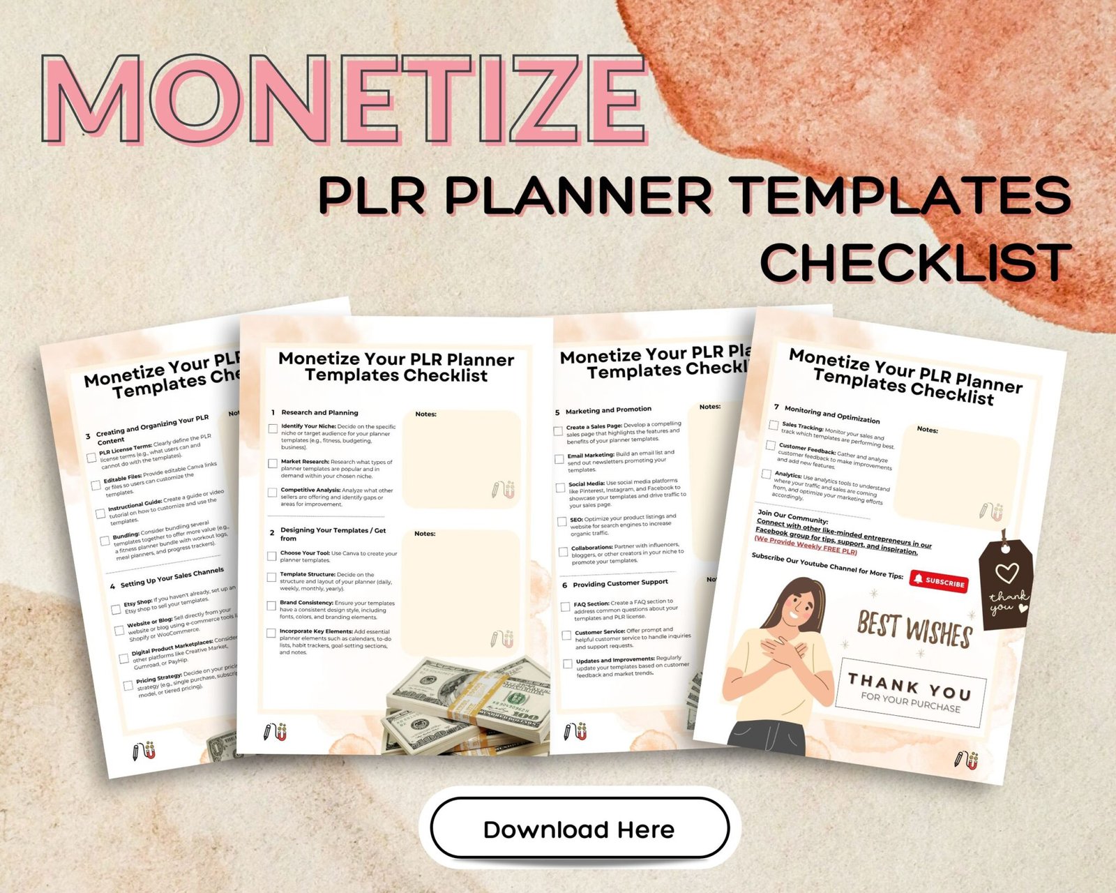 FREE Canva PLR Planner Templates for Printable and Digital