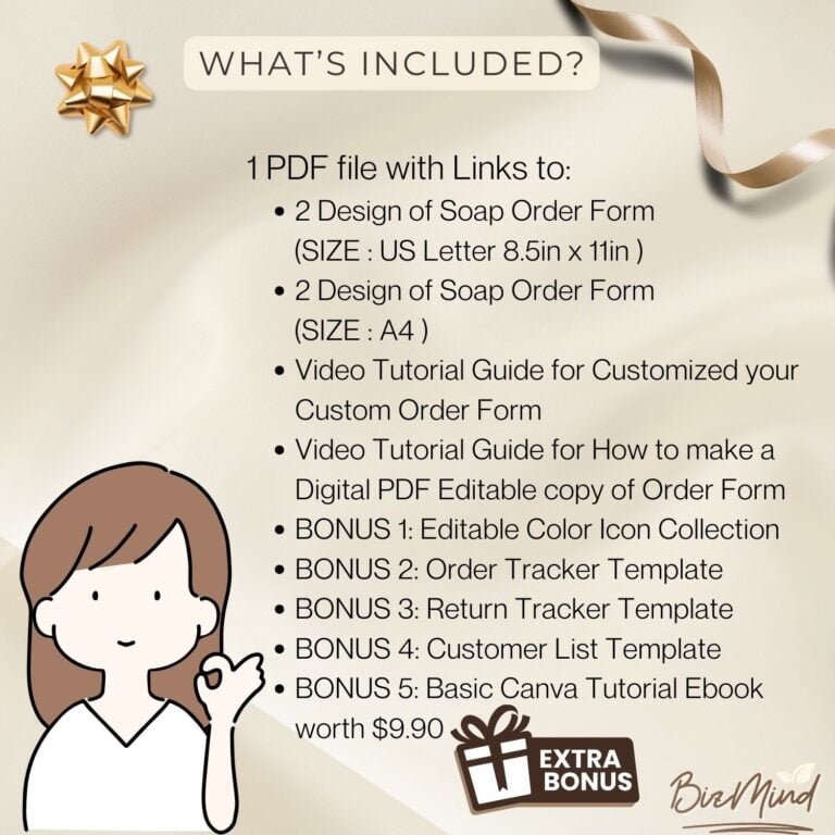 Soap Order Form Template - Earn with Design