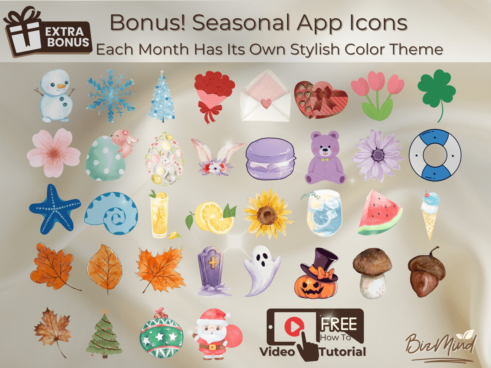 2026 Seasonal Desktop Wallpaper Canva Template with 12 Monthly Themes ...